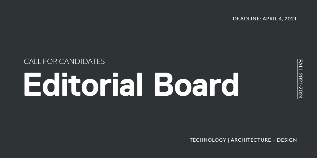 Technology | Architecture + Design Editorial Board Call for Candidates ...